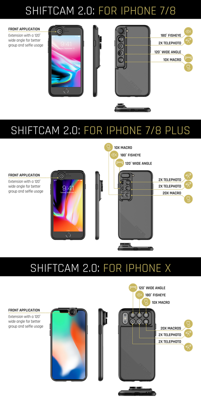 SHIFTCAM 2.0: 12 Quality Lens & 1 Sleek Phone Case | Indiegogo