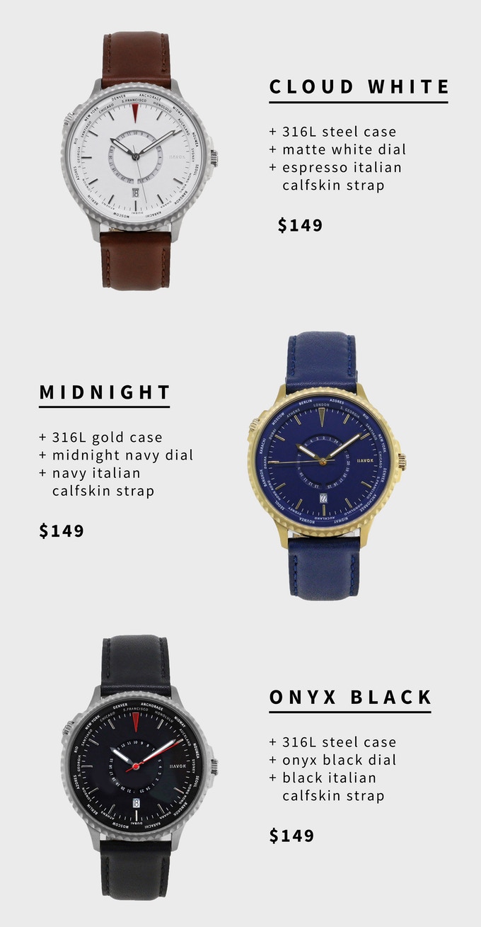 Travel Watch - 24 Time Zones On A World Timer | Indiegogo