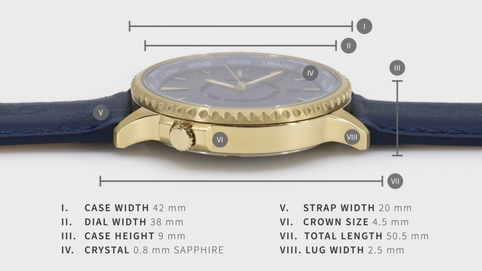 Travel Watch - 24 Time Zones On A World Timer | Indiegogo