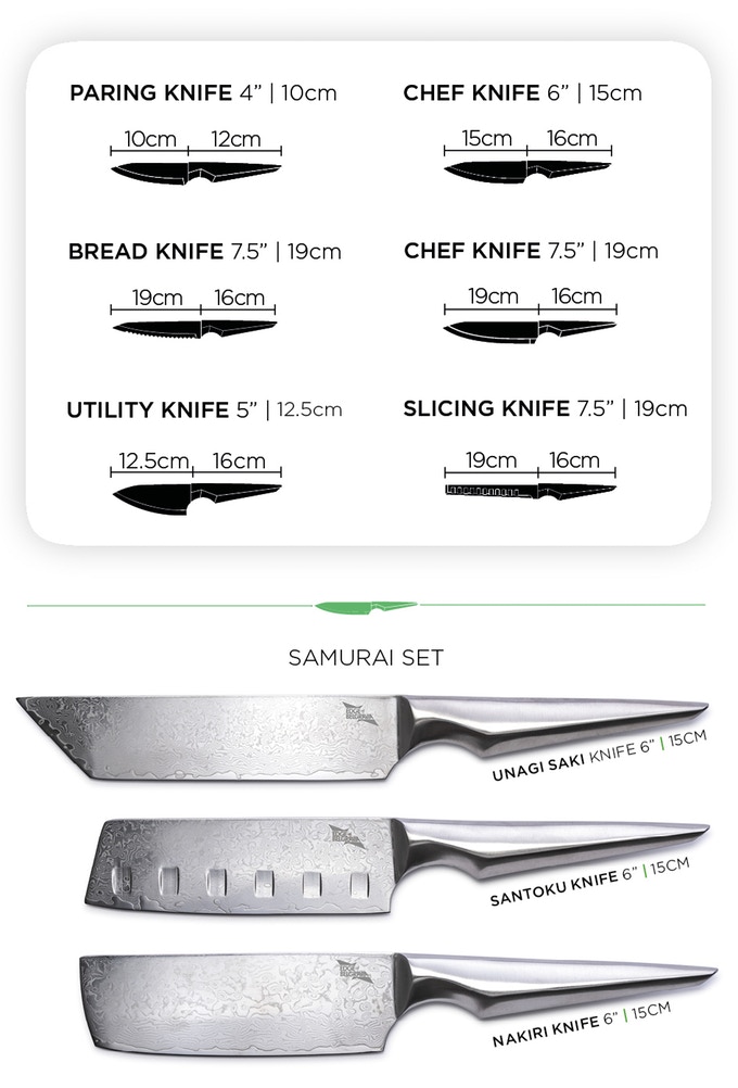 SHIROI HANA CHEF KNIFE COLLECTION - JAPANESE STEEL | Indiegogo