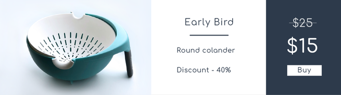 3 in 1 Water Saving Balanced Colander | Indiegogo