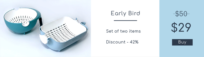 3 in 1 Water Saving Balanced Colander | Indiegogo