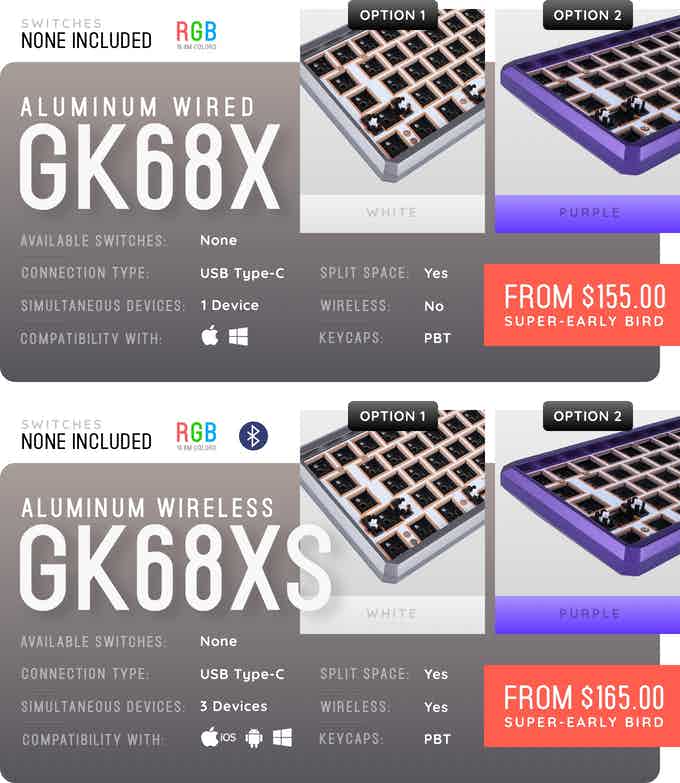 Epomaker GK68XS Bluetooth Mechanical Keyboard | Indiegogo